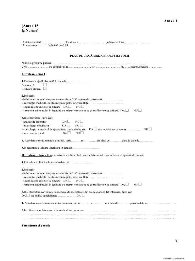 Model Plan de Urmarire A Evolutiei Bolii ( | PDF Model Plan de Urmarire A Evolutiei Bolii ( | PDF