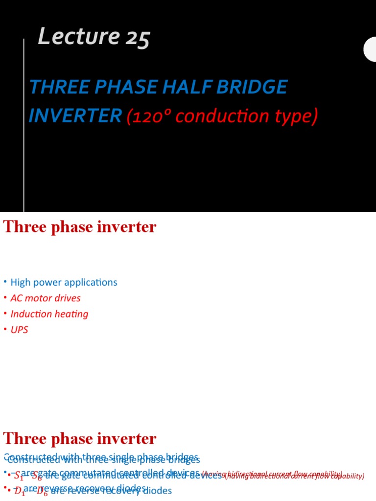Three Phase Half Bridge Inverter 120° | PDF | Power Inverter | Physical ...