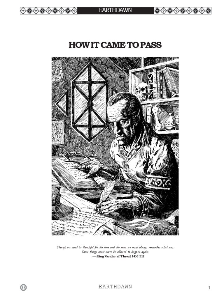 Earthdawn - How It Came To Pass | PDF
