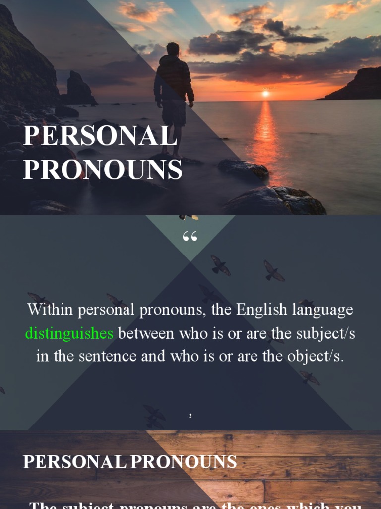 Understanding Personal Pronouns in English | PDF | Language Arts ...