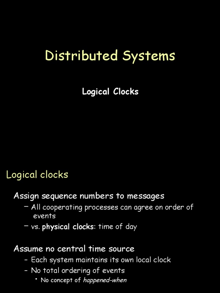 Lamport and Vector Clocks Explained | PDF | Algorithms And Data ...