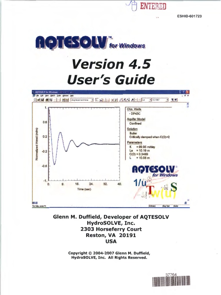 Aqtesolv Manual 1 | PDF | Copyright Law | Law