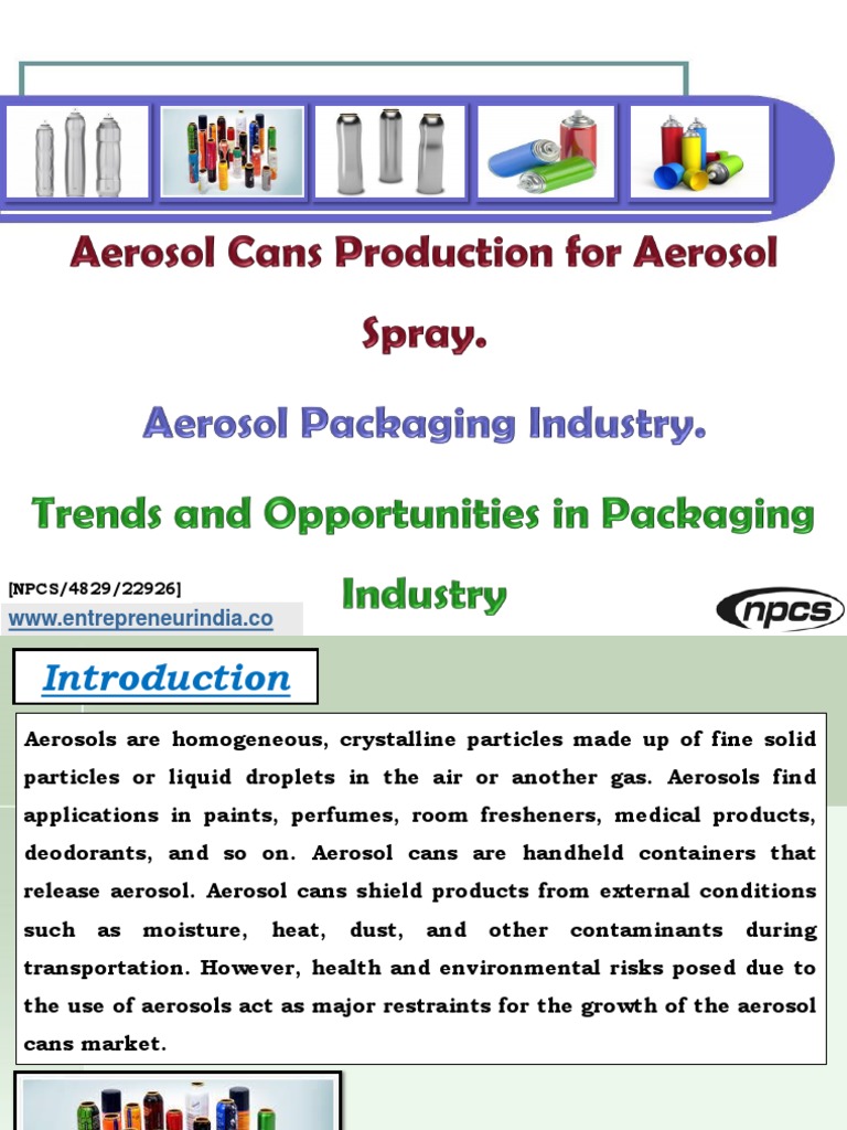Aerosol Cans Production For Aerosol Spray 714923 Pdf Equity