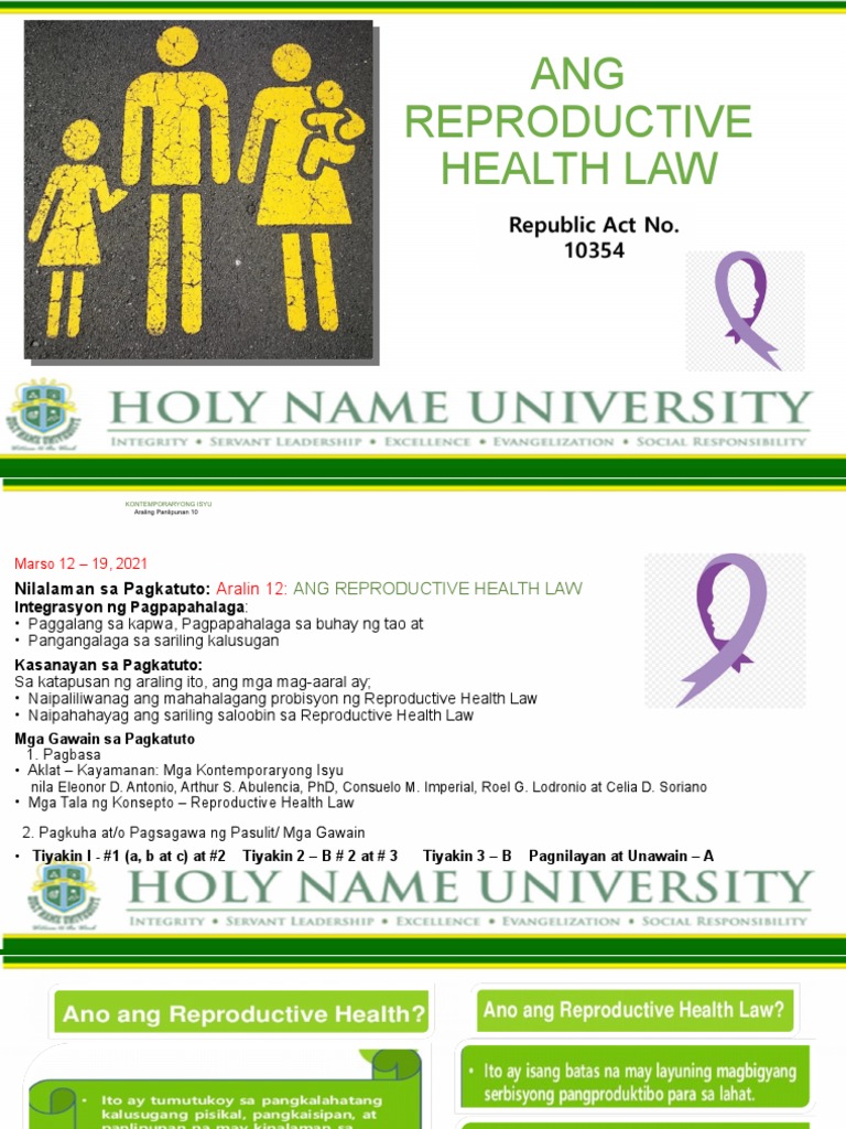Ang Reproductive Health Law | PDF