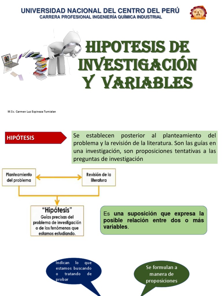Hipótesis Y Variables En Investigación Pdf Hipótesis Estadísticas