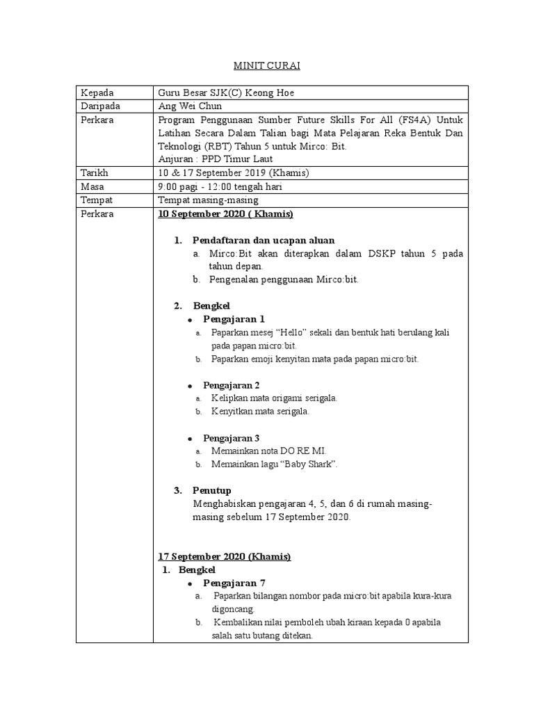 Minit Curai RBT | PDF