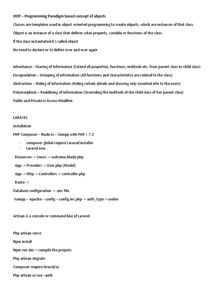 Oop Programming Paradigm Based Concept Of Objects Pdf Class Computer Programming