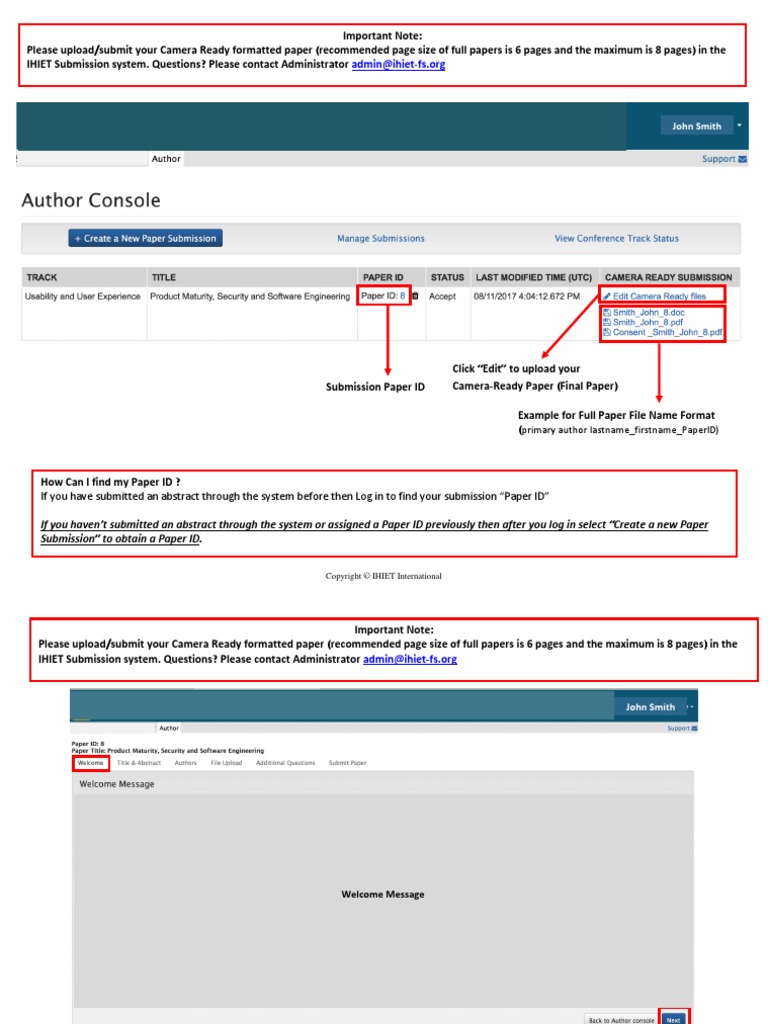 Paper ID Instructions | PDF | Intellectual Works | Information Technology