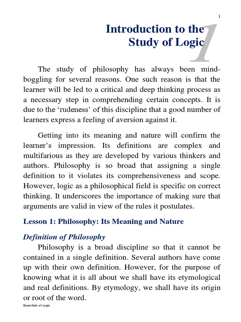 An Introduction To The Study Of Philosophy And Logic Pdf Logic Reason