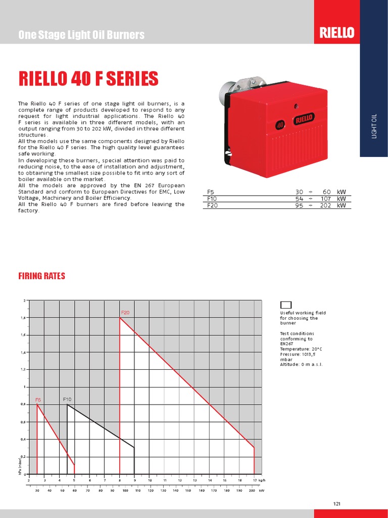 Riello 40 F Series: One Stage Light Oil Burners | PDF | Biofuel ...