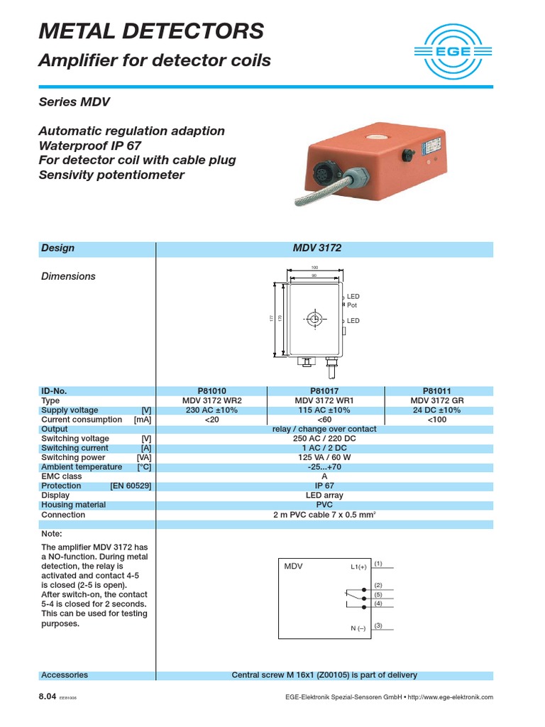 Metal Detectors: Amplifier For Detector Coils | PDF | Relay ...