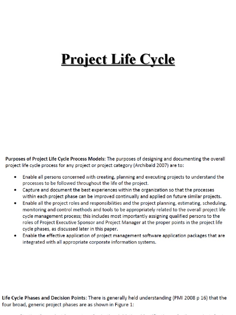 Project Life Cycle | PDF | Computing | Systems Engineering