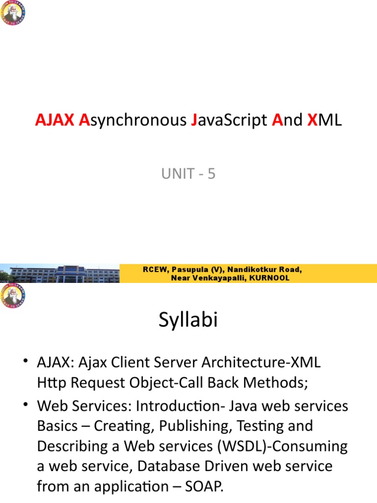 Ajax Asynchronous Javascript Xml Pdf Ajax Programming World Wide Web