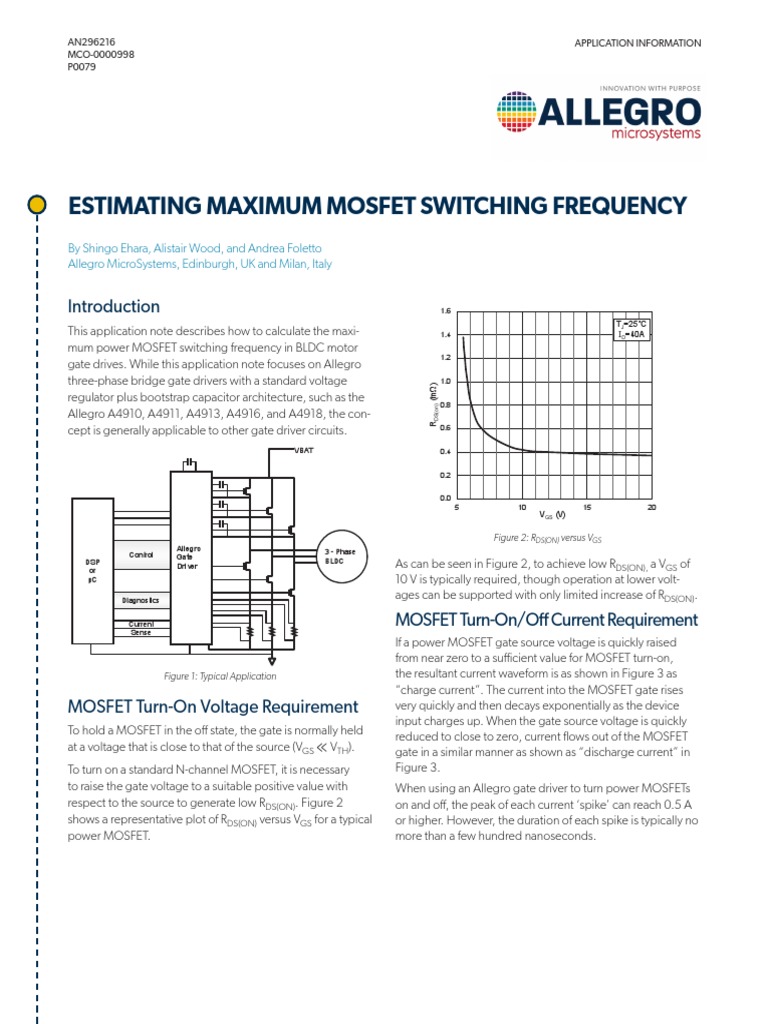 Estimating Maximum Mosfet Switching Frequency | PDF | Field Effect ...
