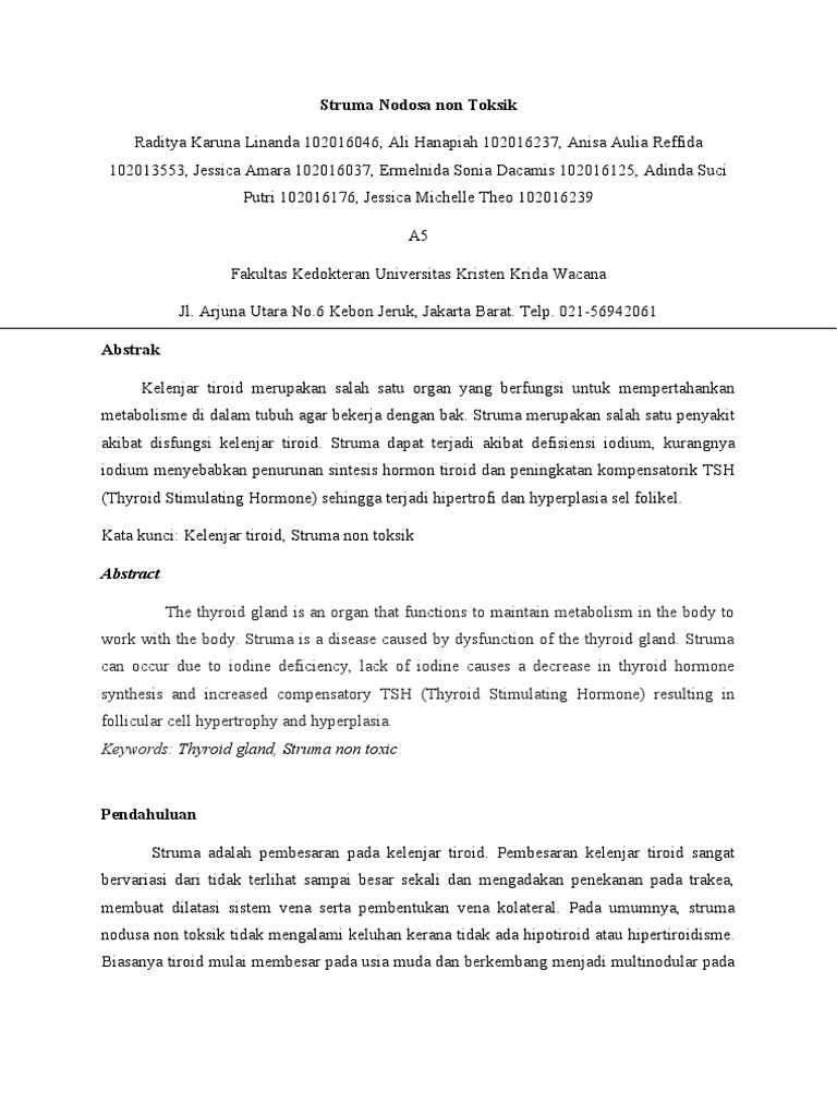 Struma Nodosa Non Toksik | PDF | Pengembangan Diri