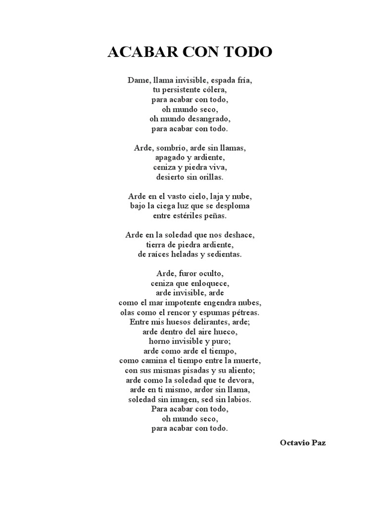 Acabar Con Todo | PDF