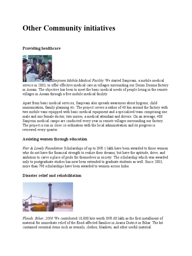 A Summary of HUL's Extensive CSR Initiatives Focusing on Healthcare ...