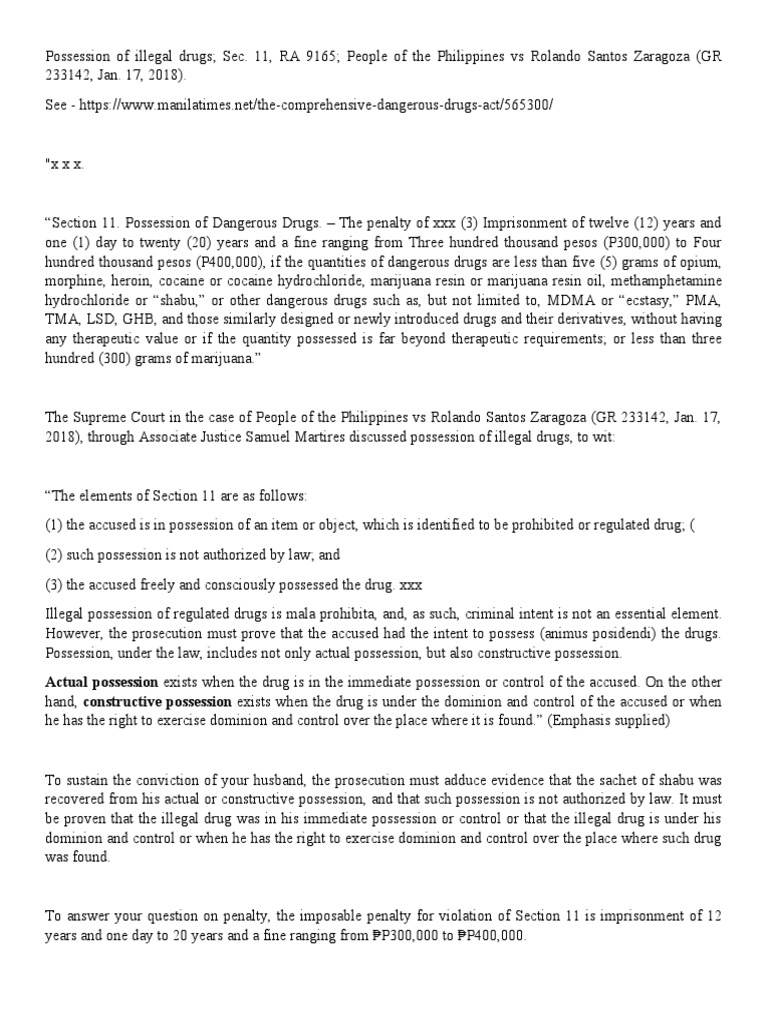 Illegal Drug Possession Penalties | PDF | Prohibition Of Drugs | Mdma