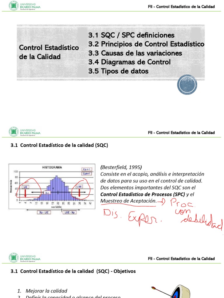 SEM 03 - Principios Del Control Estadístico | PDF | Estadísticas ...