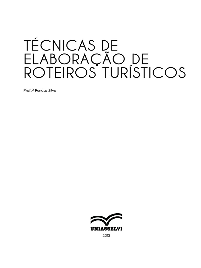 Tecnicas de Elaboração de Roteiros Turisticos | PDF | Turismo | Economia