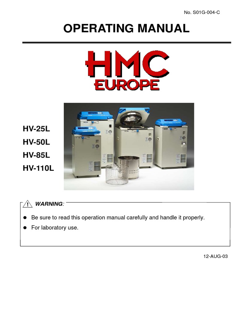 Autoclave HV Series Operating Manual | PDF | Sterilization ...
