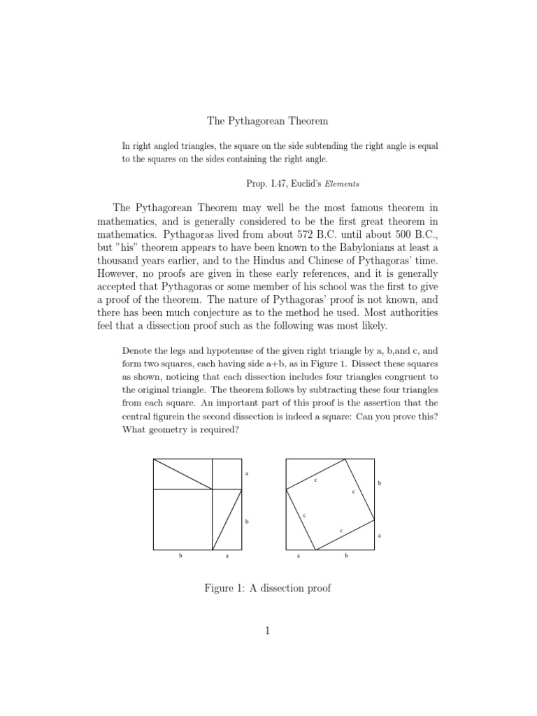 1 Pythagorean | PDF | Euclidean Geometry | Elementary Mathematics