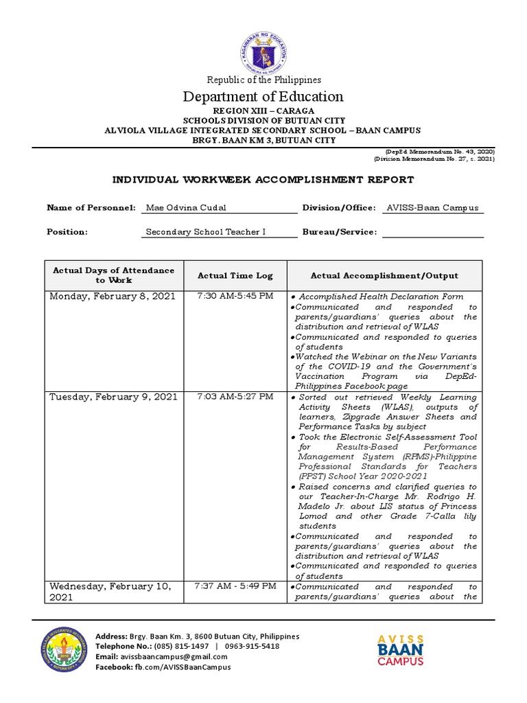 IWAR - February 8-12,2021 | PDF | Communication