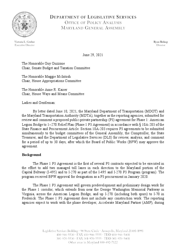 Final Draft DLS Letter 495 - 270 P3 Phase 1 Developer Agreement | PDF ...