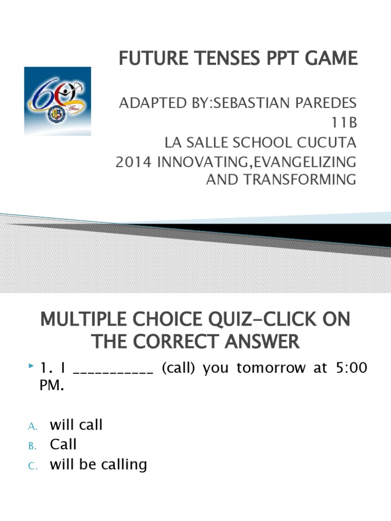 Future Tenses PPT Game | PDF