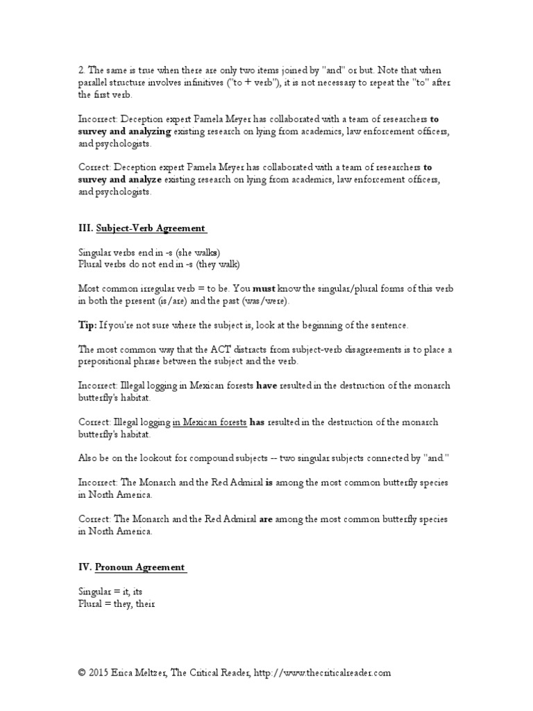 Complete Act Grammar Rules-8-9 | PDF | Grammatical Number | Verb