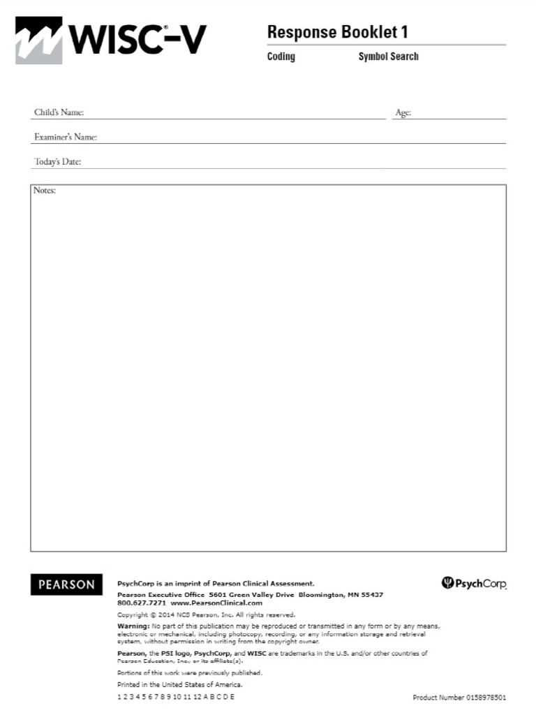 WISC-V Response 1 | PDF