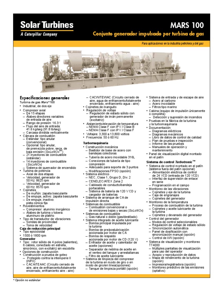Mars 100 | PDF | Generador eléctrico | Cantidades fisicas
