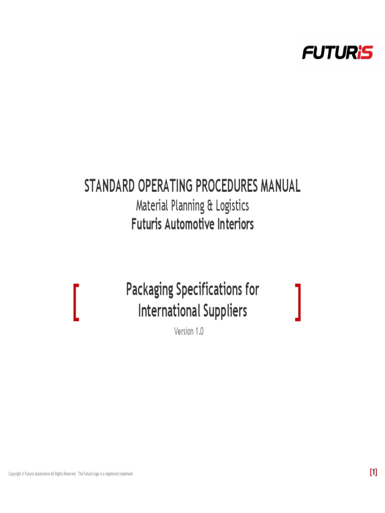 Standard Operating Procedures Manual Pac | PDF | Packaging And Labeling ...