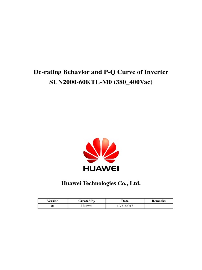 SUN2000 60KTL M0 Deratingcurve | PDF | Power Inverter | Electronic Engineering