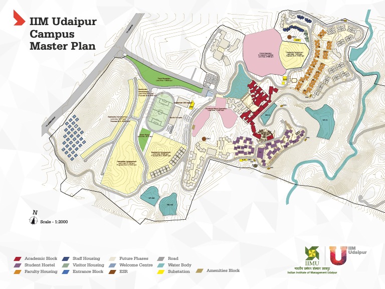 IIM Udaipur Campus Master Plan: Scale - 1:2000 | PDF