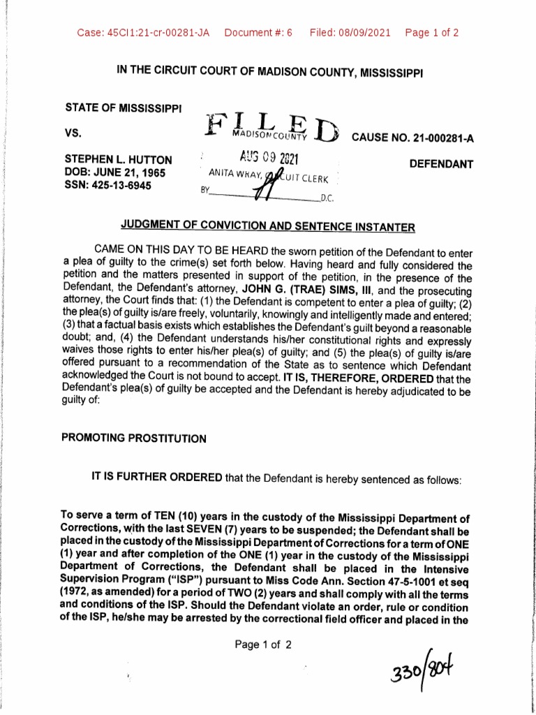 Hutton Stephen File | PDF | Plea | Indictment