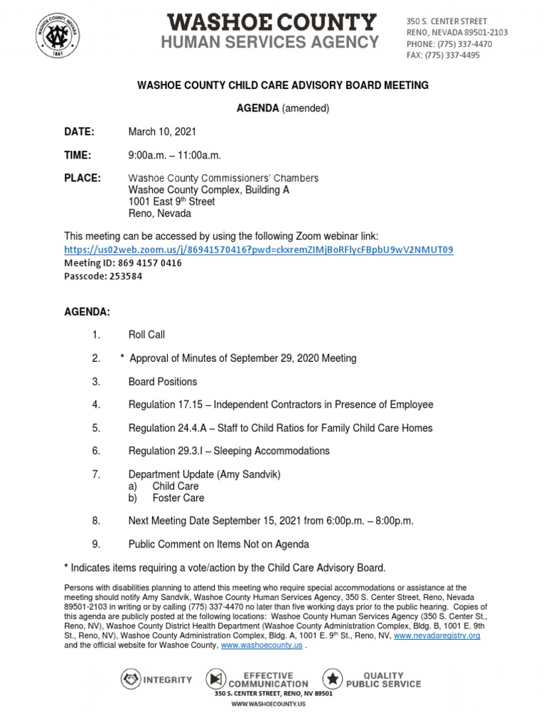 Agenda 2021 - March 10 Amended | PDF | Government