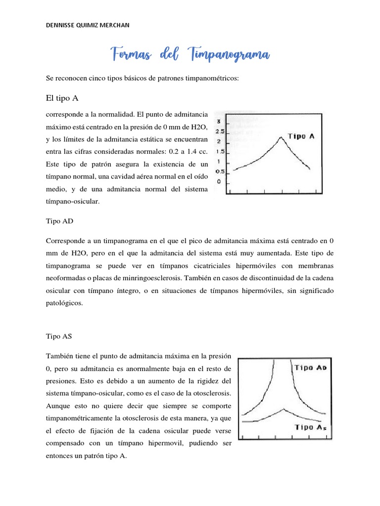 Tipos de Patrones Timpanométricos | PDF
