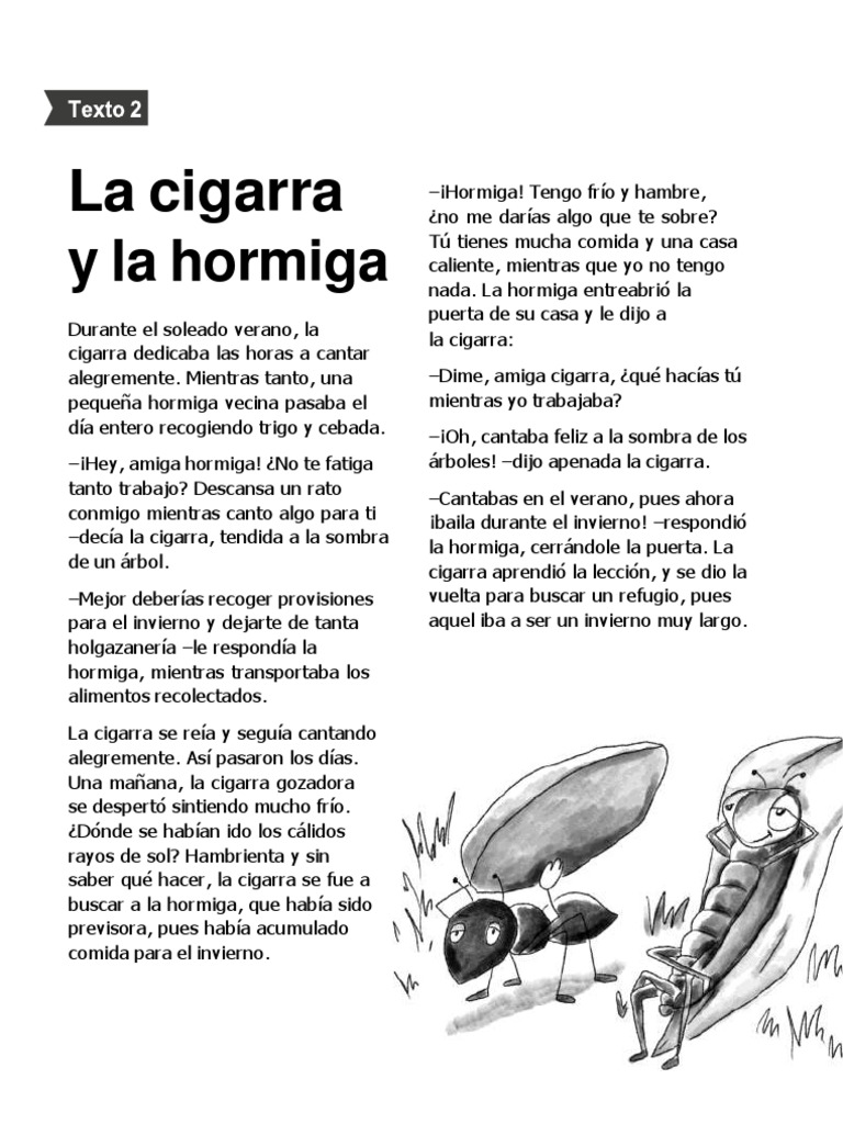 La Cigarra y La Hormiga | PDF