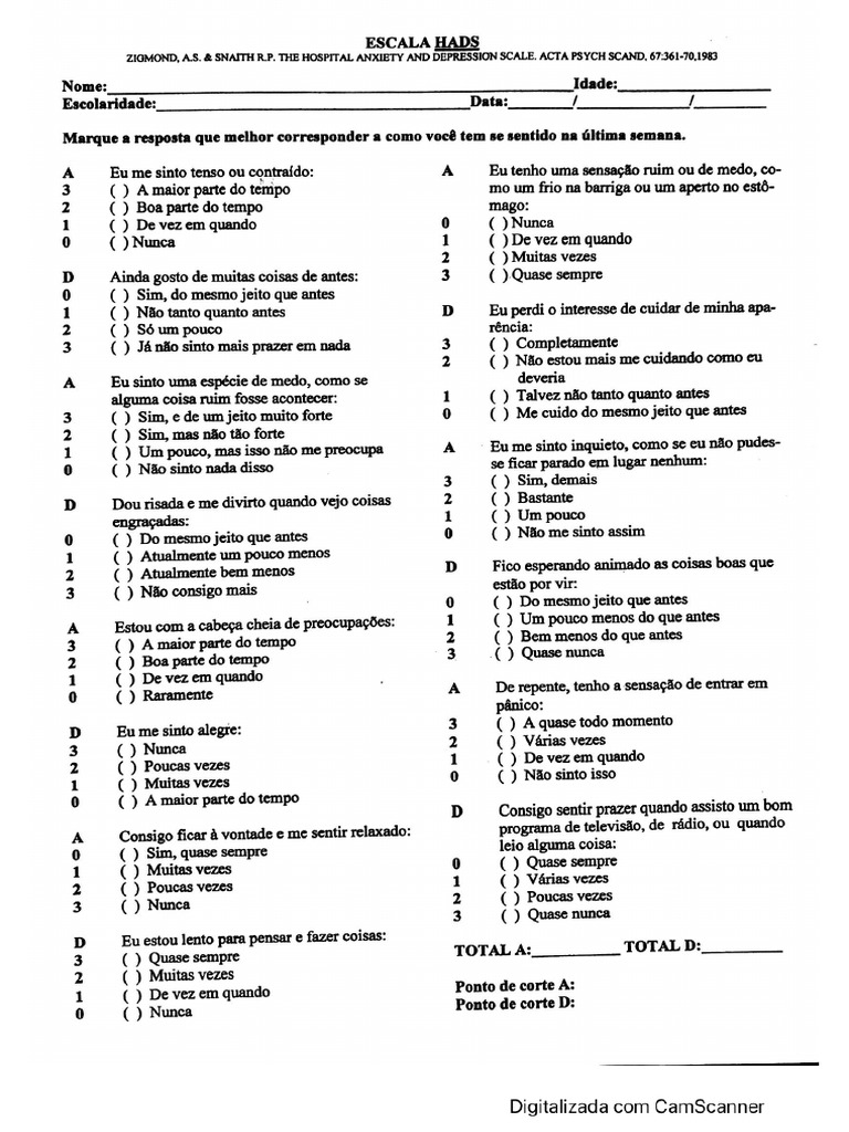Escala Hads | PDF
