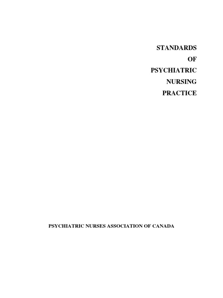 Standards OF Psychiatric Nursing Practice | PDF | Psychiatric And ...