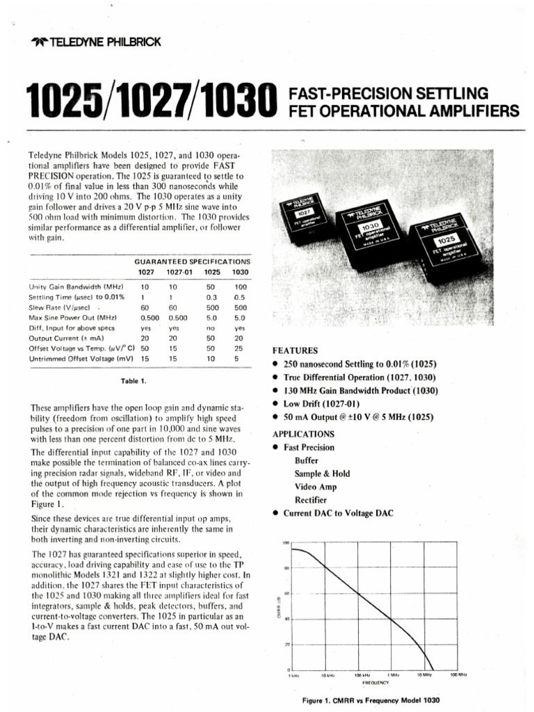 1025 - 1027 - 1030 Fet Opamp | PDF