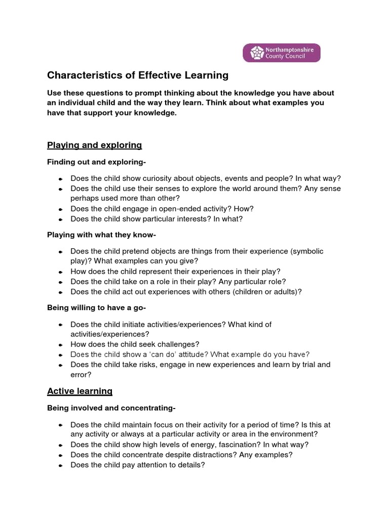 Early Childhood Learning Guide | PDF | Experience | Learning