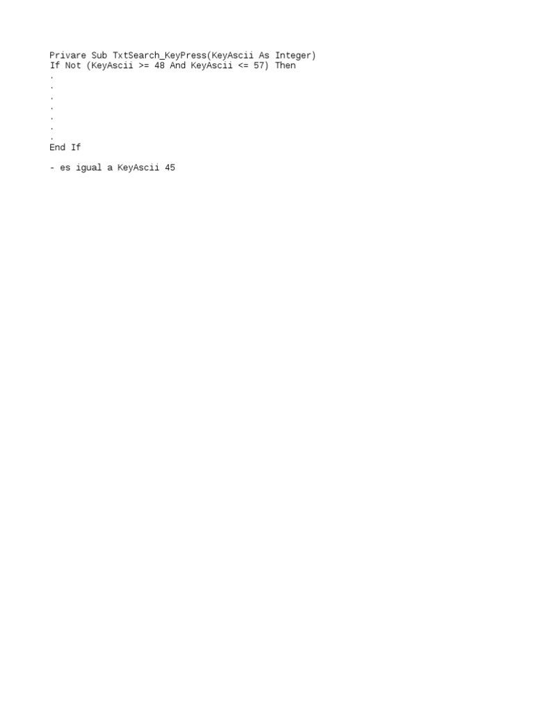 Key Ascii Visual Basic | PDF