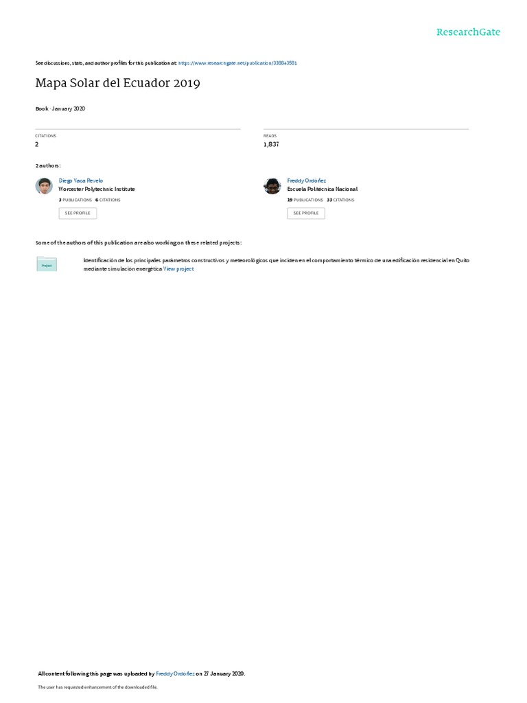 Atlas Solar Del Ecuador | PDF
