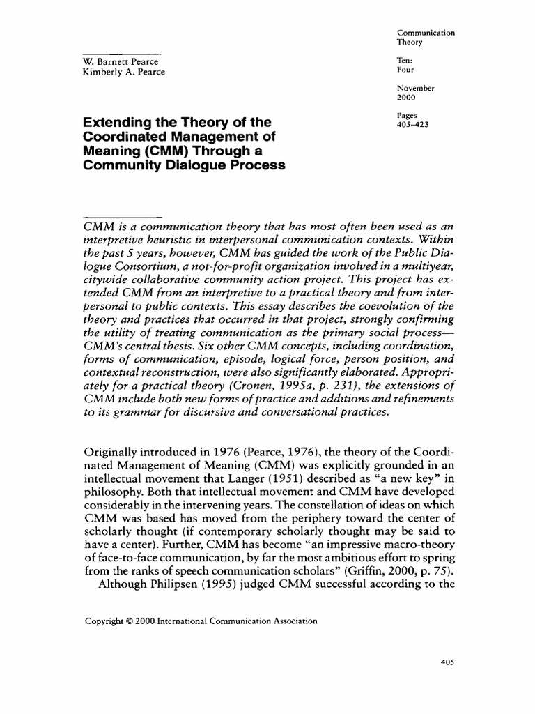 Sesión 3. Extending The Theory of The Coordinated Management of Meaning ...