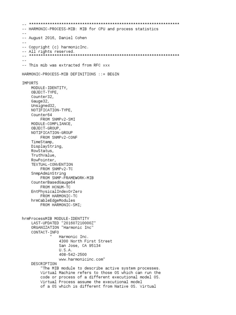 Harmonic Process Mib | PDF | Process (Computing) | 64 Bit Computing