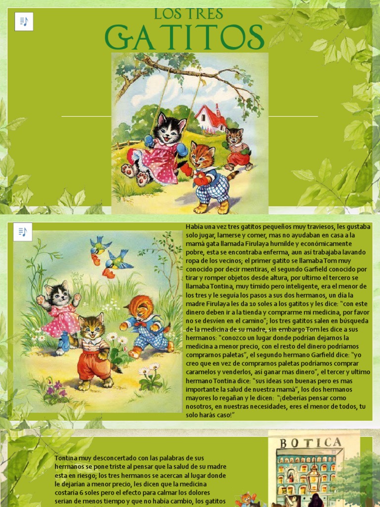 Cuento Los 3 Gatitos | PDF
