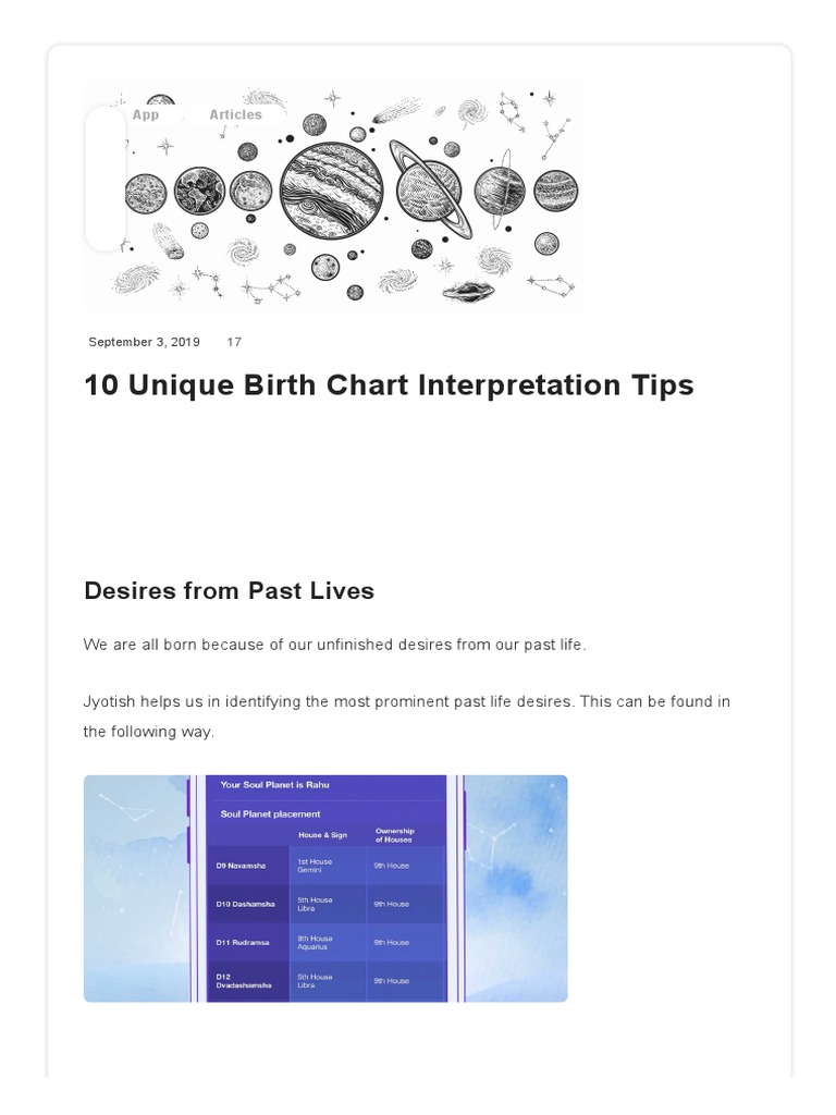 Unique Tips for Birth Chart Insights | PDF | Hindu Astrology | Planets ...