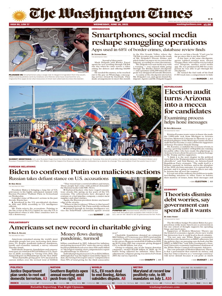 The Washington Times - Vol. 39 No. 119 (16 Jun 2021) | PDF | Catholic ...